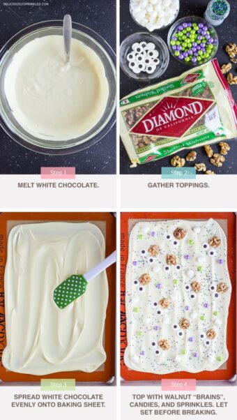 Monster Brain Halloween Bark – Deliciously Sprinkled