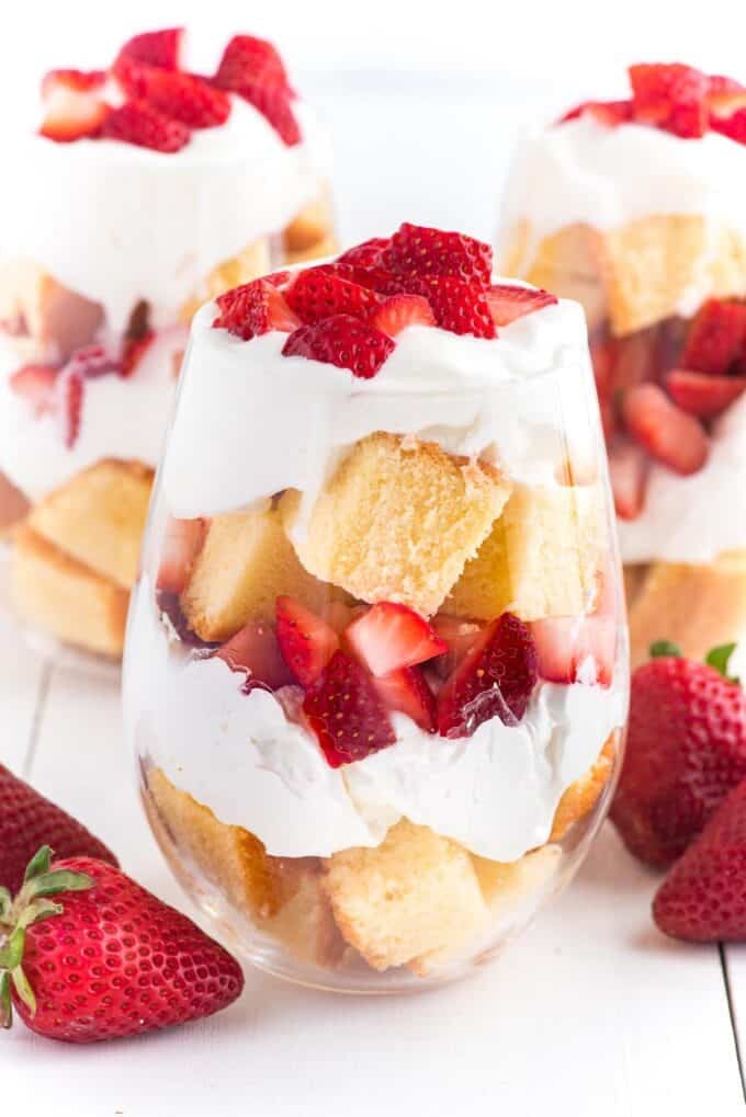 Strawberry Shortcake Cups Deliciously Sprinkled